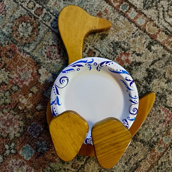 Kitchen | Vintage Wood Goose Hanging Paper Plate Holder | Poshmark